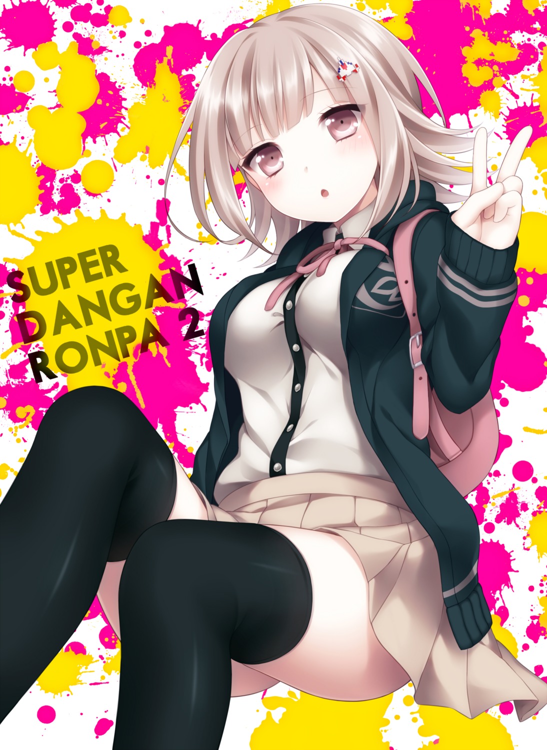 etou dangan-ronpa nanami chiaki seifuku thighhighs | #257275 | yande.re
